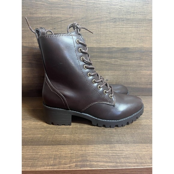 Sugar | Shoes | Nwb Sugar Reggie Womens Combat Boots 65m Faux Leather ...